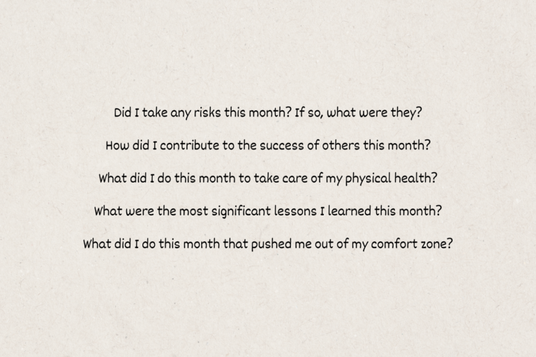 131 Powerful Monthly Reflection Questions to Ask Every Month
