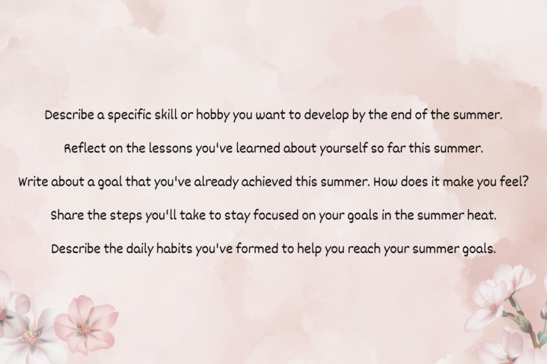 120 Powerful Summer Journal Prompts for Self-Discovery